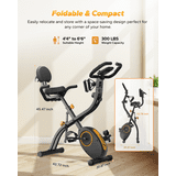 MERACH 4-in-1 Folding Exercise Bike, Quiet Magnetic Upright Bike with ...