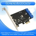 Rollbacks & More PCI Express USB 3.0 19 Pin Expansion Card PCIE 1X to 2 ...