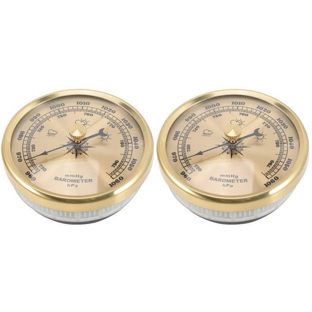 Homemaxs 2pcs Dial Type Barometer Home Use Adjustable Aneroid Barometer ...