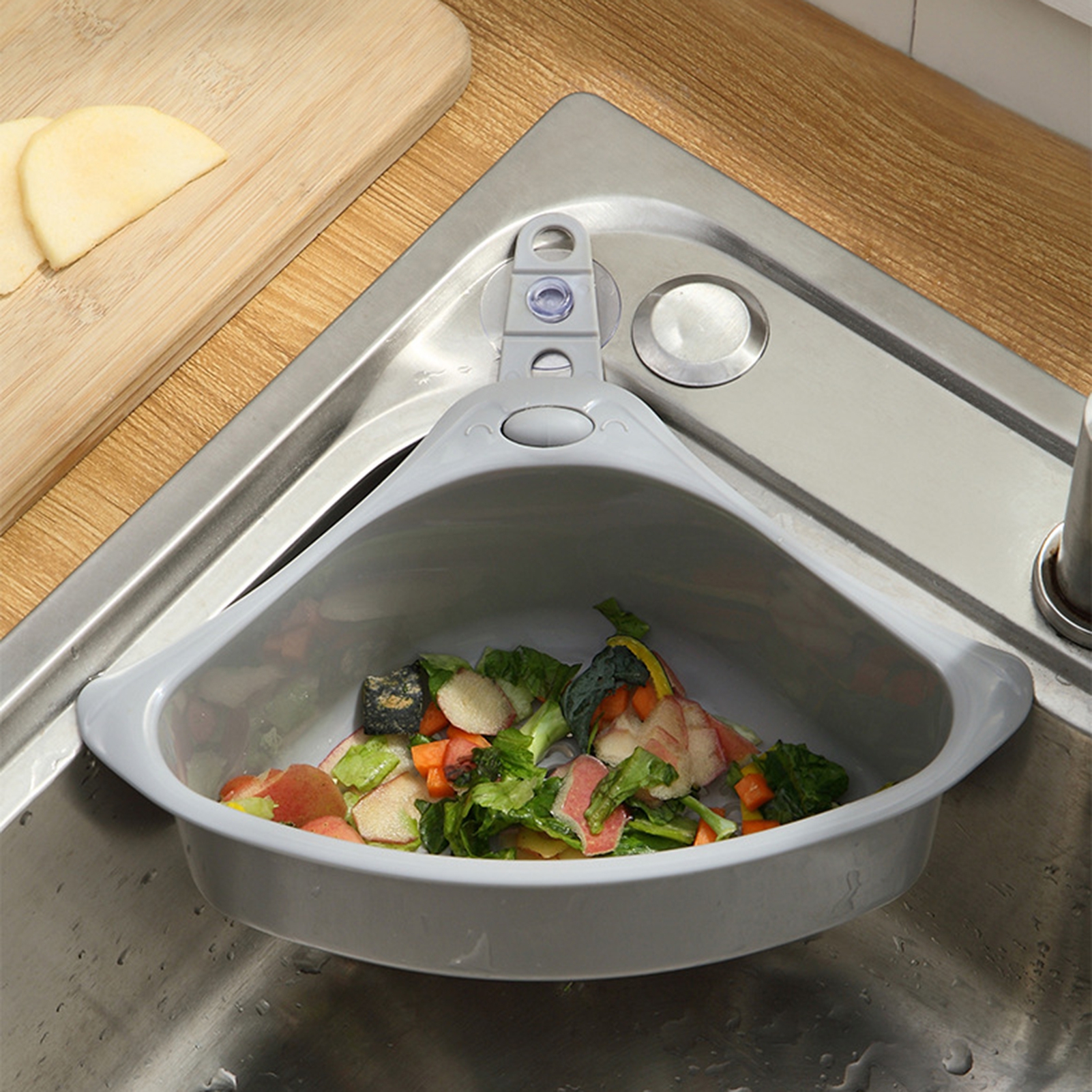 Washranp Triangular Sink Strainer Basket,Corner Kitchen Sink Drain ...
