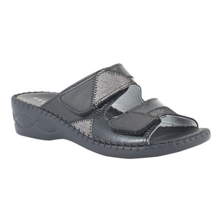 Women's David Tate Flex Slide Black Multi Leather 8 M | Walmart Canada