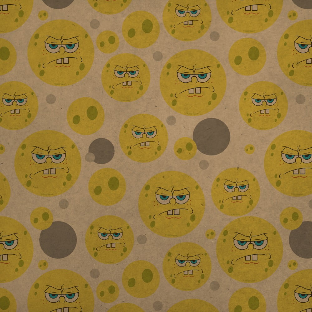 SpongeBob Angry Face Premium Kraft Gift Wrap Wrapping Paper Roll ...
