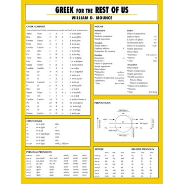 Charts for Beginning Greek Grammar and Syntax : A Quick Reference Guide ...