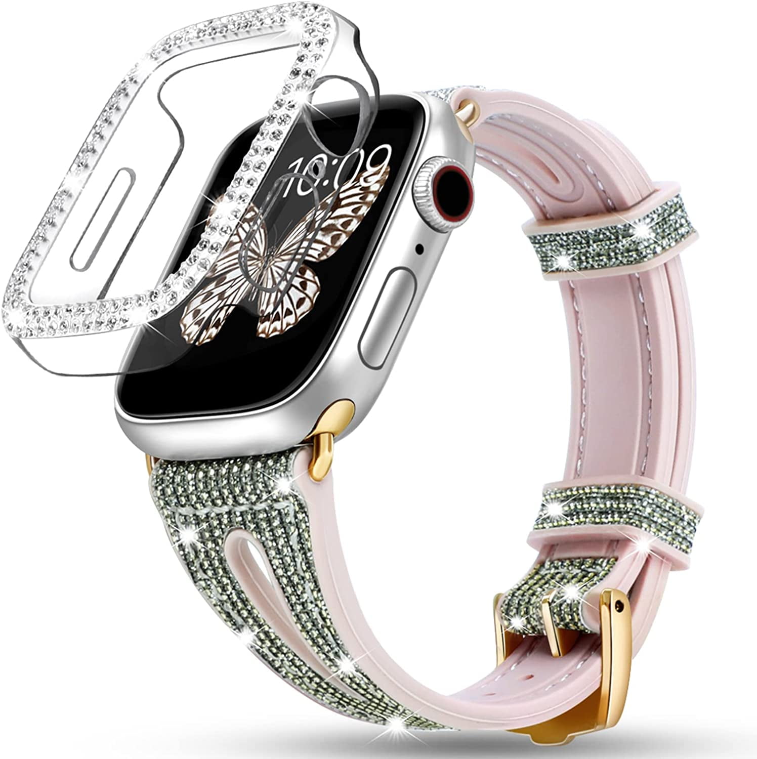 ANTHOUSE Bling Thin Band for Apple Watch Bands 45mm 41mm Series 8 7 ...
