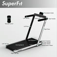 Spaco 2.25HP 2 in 1 Folding Treadmill with APP Speaker Remote Control ...