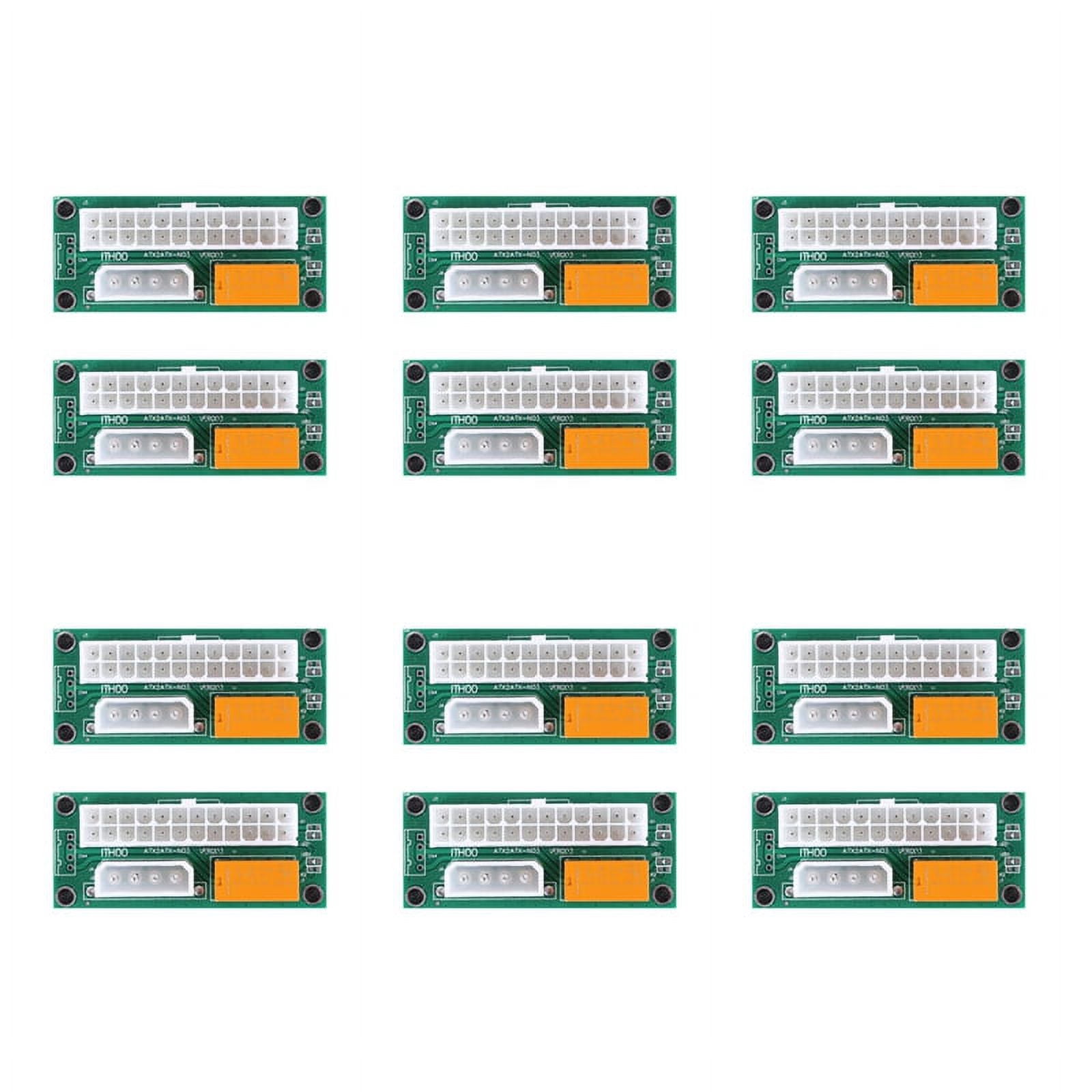 12 Pack Dual PSU Multiple Power Supply Adapter,Add2Psu ATX 24 Pin to ...