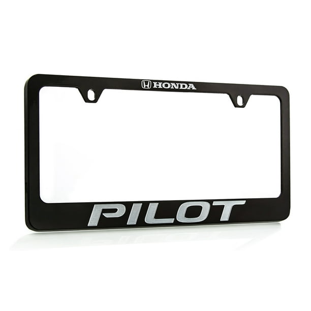 Honda Pilot Black Powder Coated Zinc Metal License Plate Frame Holder ...