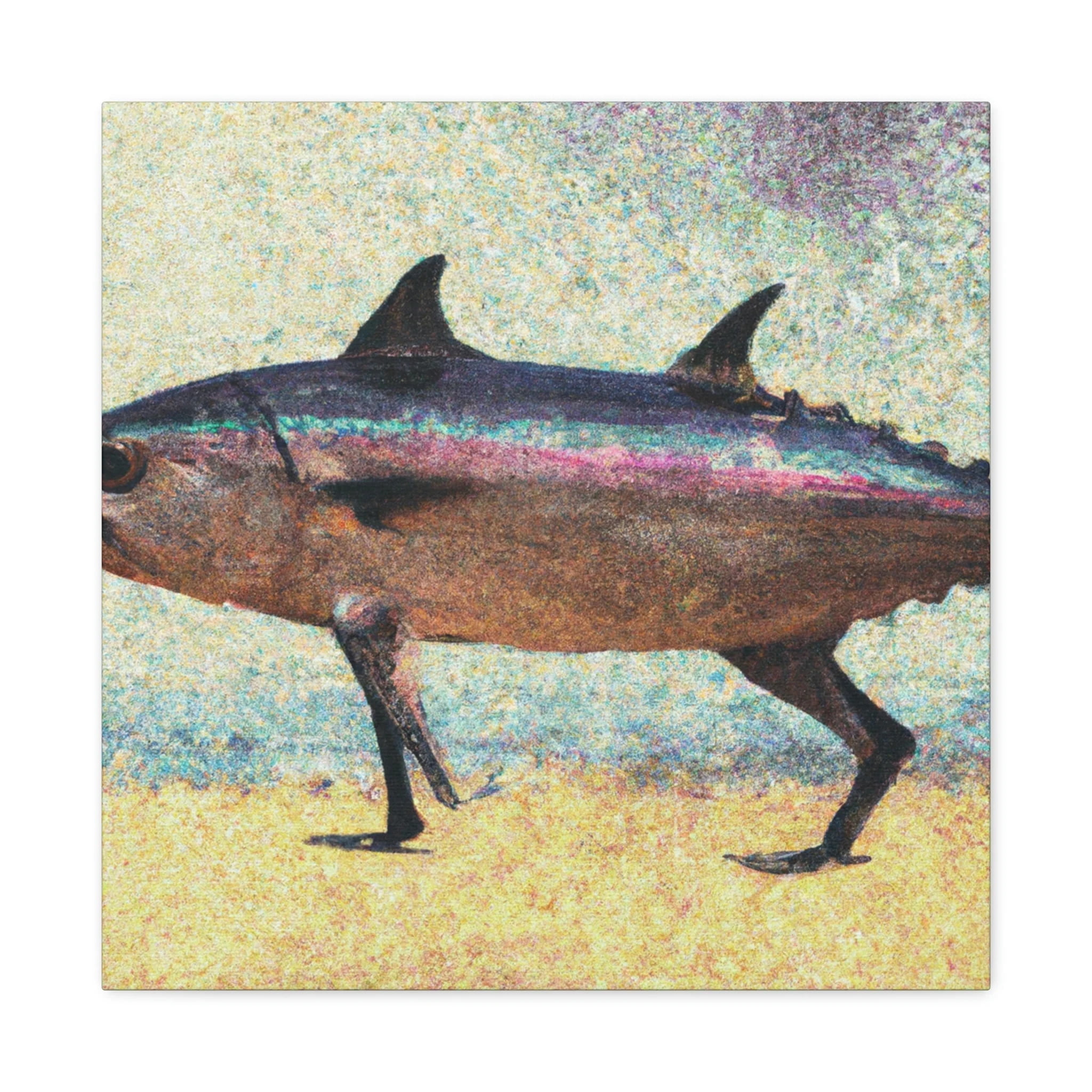 Tuna Fishing Pointillism - Canvas - Walmart.com