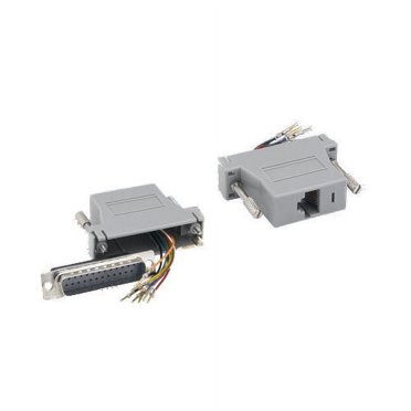 Kentek D-Sub Modular Adapter DB25 Female to RJ12 RJ-12 Female F/F ...