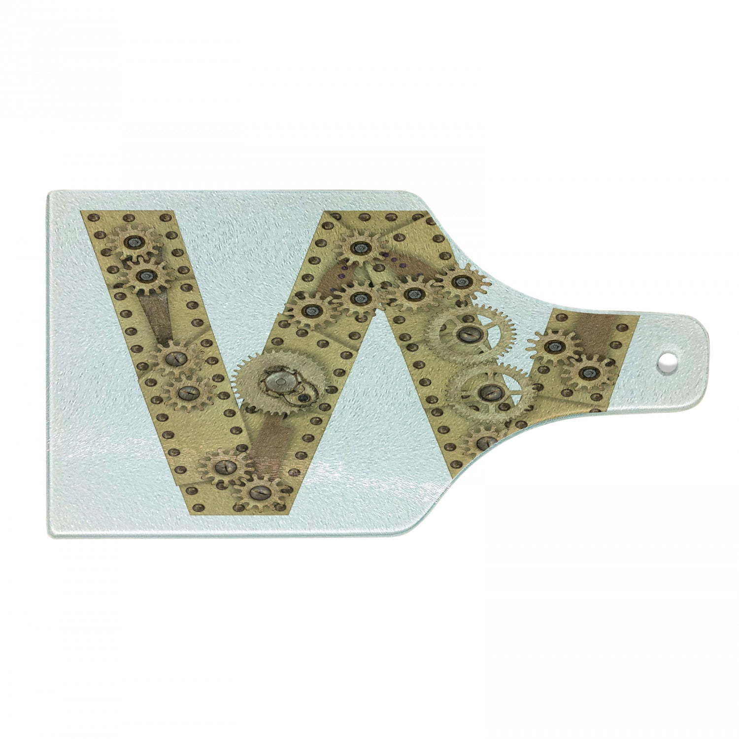 Letter W Cutting Board, Steampunk Style Automated ABC Uppercase W Gears ...