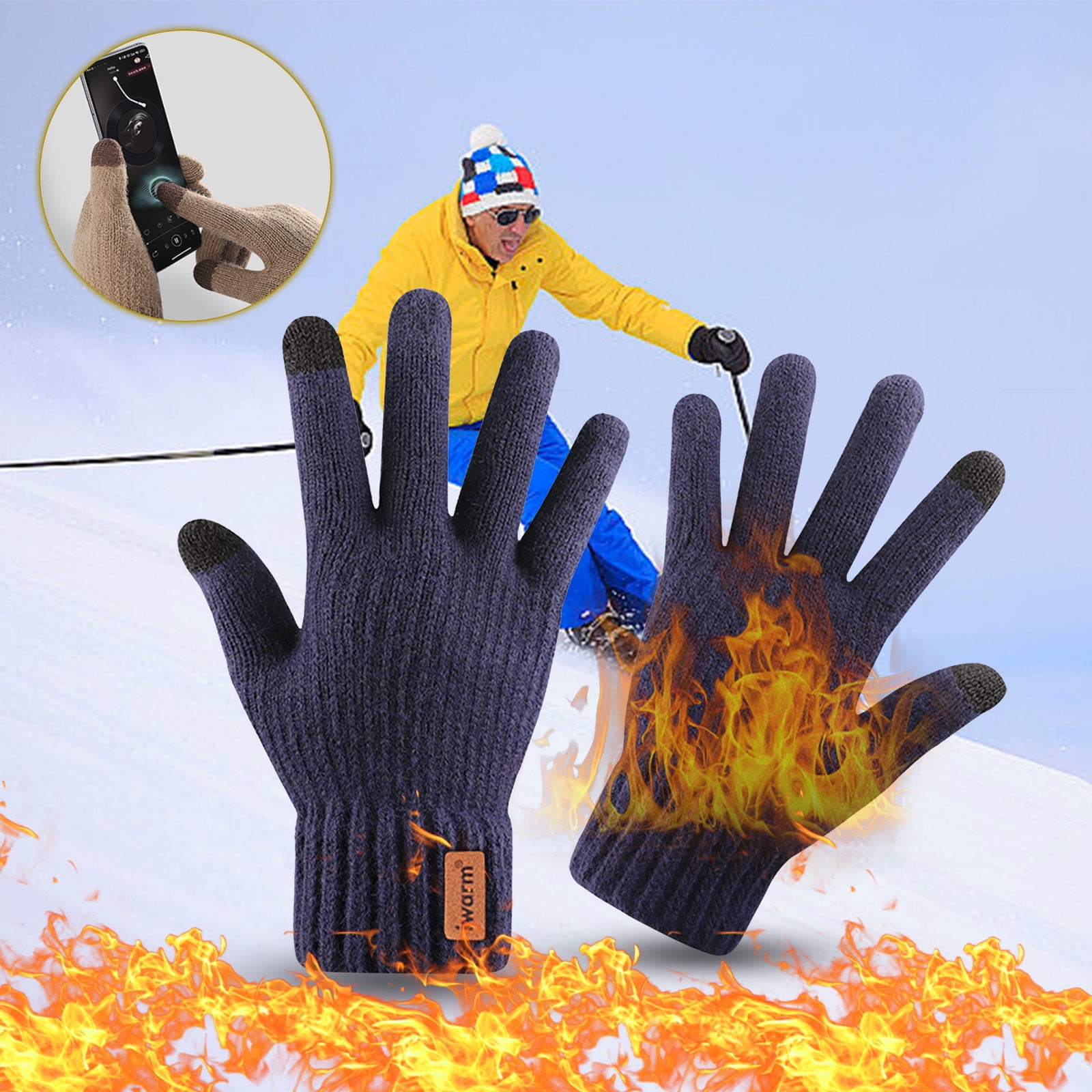 Click here for Pisexur Winter Knit Gloves Warm Full Men Women Wit... prices