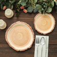 Efavormart 25 Pack | 10" Natural Farmhouse Wood Slice Paper Dessert ...