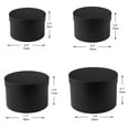 Mini Nesting Gift Boxes Set of 4, Black Round Boxes with Lids for ...