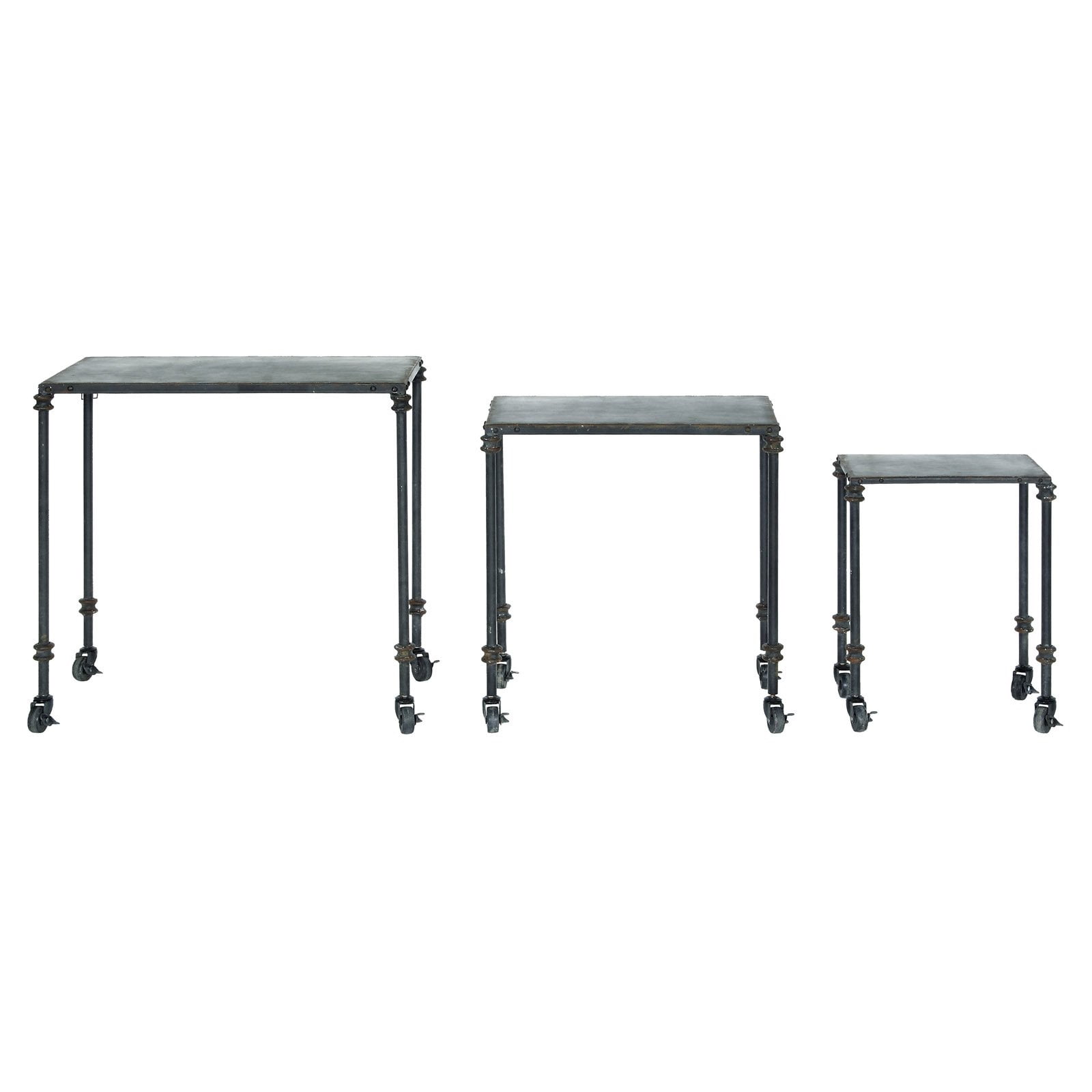 3R Studios Metal Tables on Casters - Set of 3 - Walmart.com