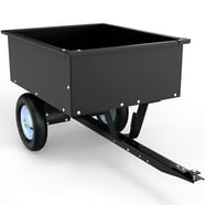 Precision 17-Cubic Foot Steel Trailing Dump Cart - Walmart.com