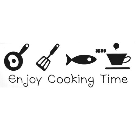 Kitchen Enjoy Cooking Time Print Removable Wall Sticker Decal Mural Art ...