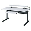 ACME Vildre Gaming Table with USB Port in Black and White - Walmart.com
