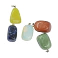 5Pcs Colorful Free Nuggets Shaped Gemstone Charms Beads Pendant DIY ...