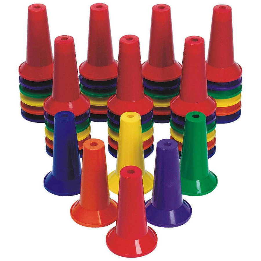 S&S Worldwide Spectrum Mini Cone Set, Set of 48 - Walmart.com