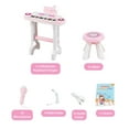 Costway 37-Key Kids Piano Keyboard Playset Electronic Organ Light Pink ...