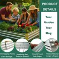Galvanized Garden Bed 3-, 8x4x1ft Large Raised Planter Box for ...