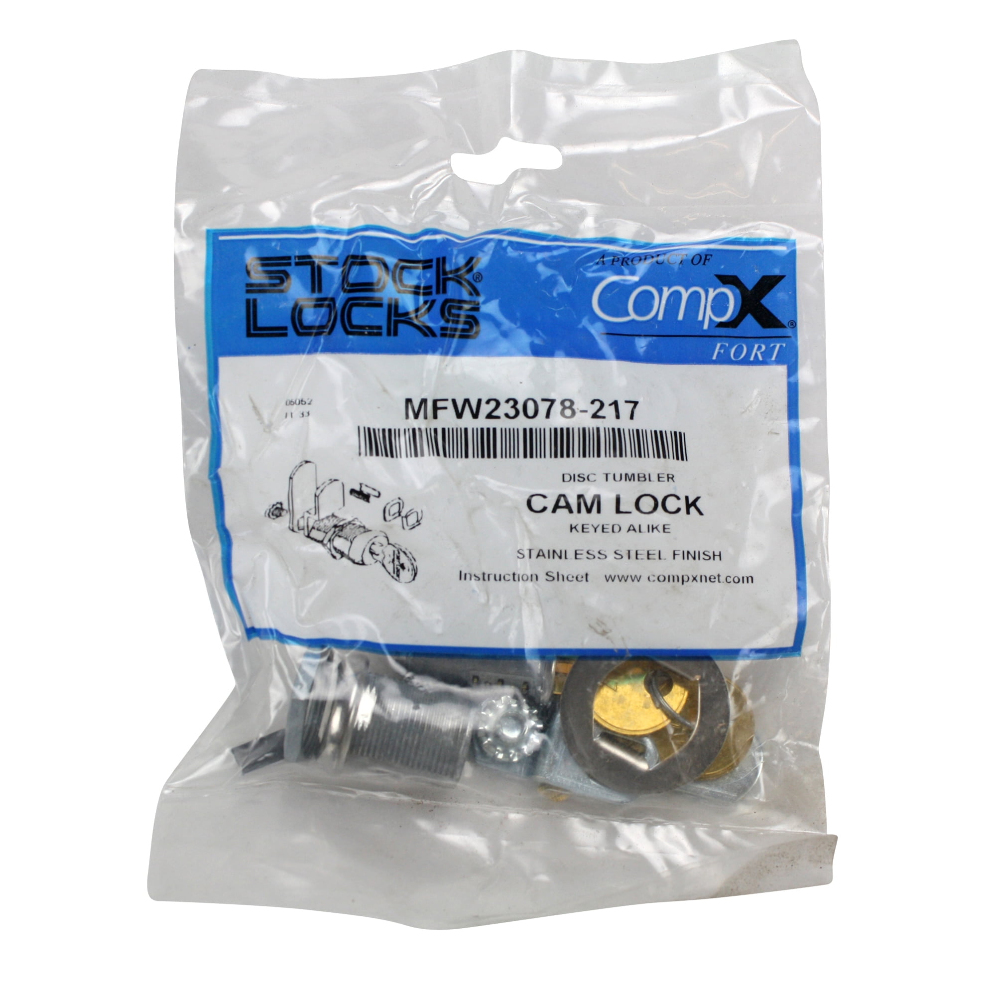 Stock Locks Compx Fort Mfw23078-217 Stainless Steel Disc Tumbler Cam ...