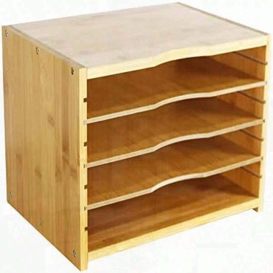 Click here for Na Na 3 Adjustable Shelves Bamboo Document Tray Fo... prices