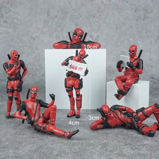 Figura de acción de Deadpool 2, modelo de postura sentada y tumbada ...