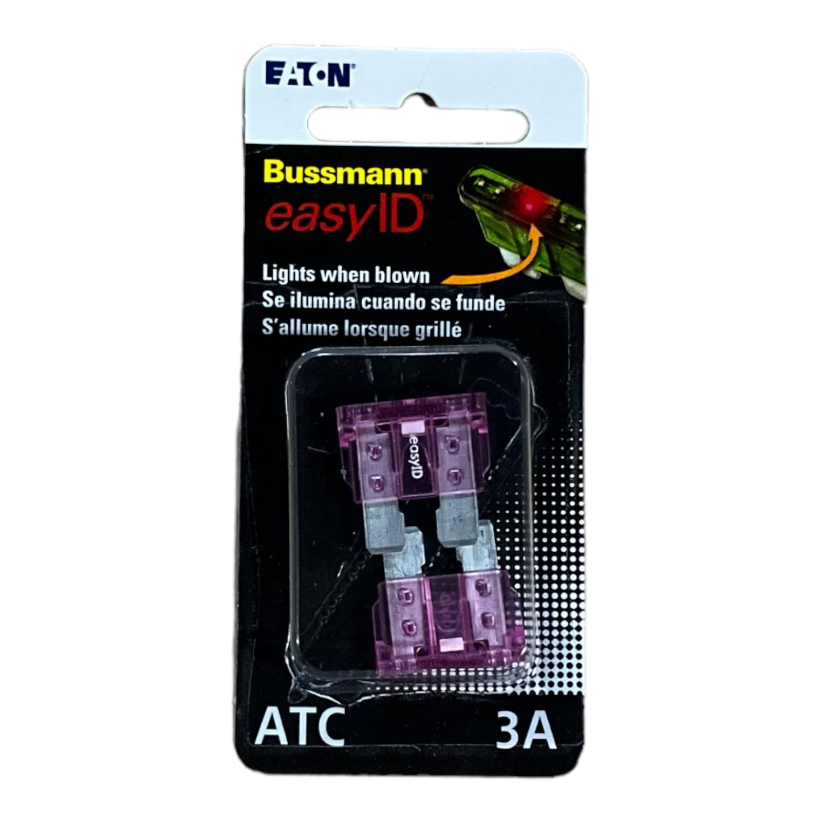 Eaton Bussman (2-Pack) Easy ID - ATC 3A Violet Fuses - 4 Total ...