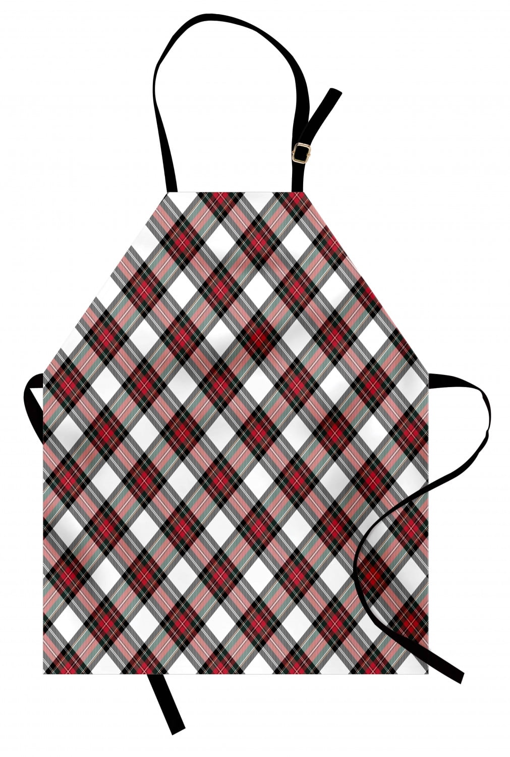 Tartan Apron Traditional Plaid with Diagonal Lines and Rhombuses ...