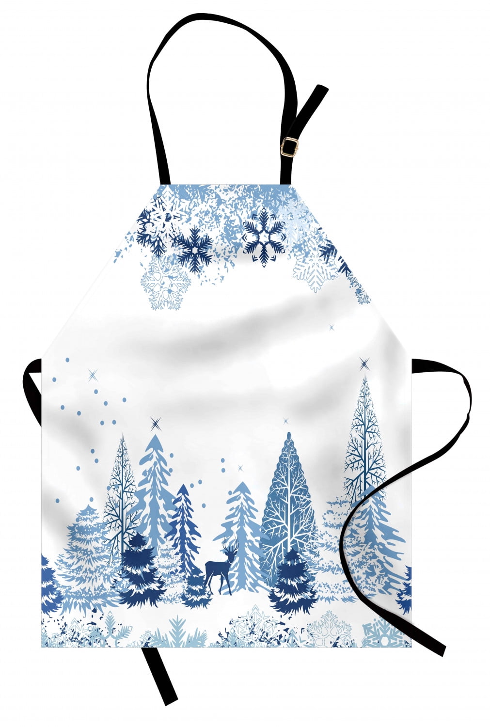 Winter Apron Winter Scene with Deer Frozen Trees and Snow Christmas ...