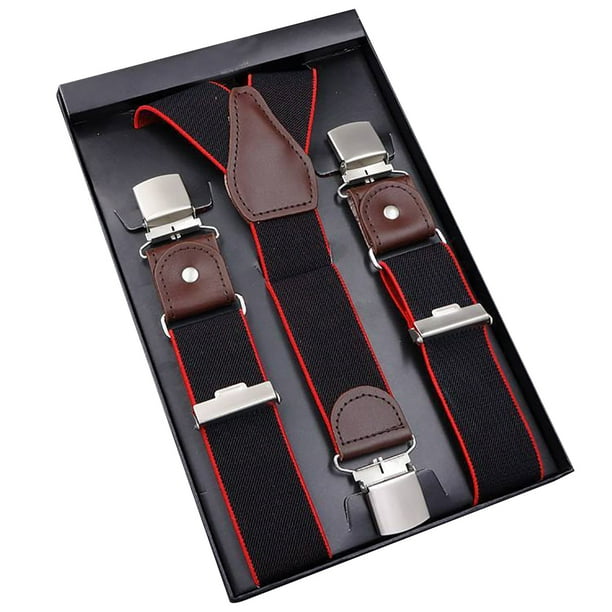 Bangcool Men's Suspenders 3 Strong Clips Y Back Elastic Suspenders ...