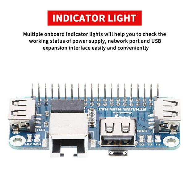 Ethernet Hub Expansion Board with 3 USB 1.1/2.0 10/100M RJ45 RTL8152B ...