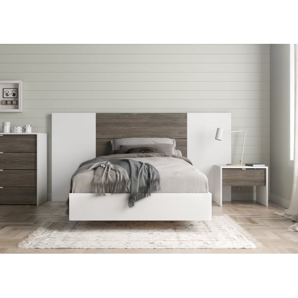 Nexera 402661 4-Piece Bedroom Set With Bed Frame, Headboard, Extension ...