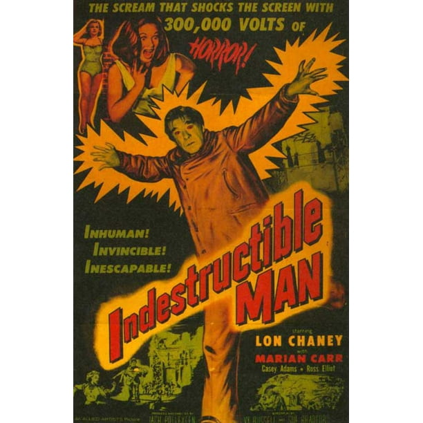 Indestructible Man - movie POSTER (Style A) (27" x 40") (1956 ...