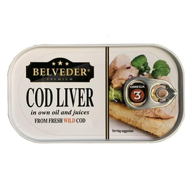 ICAN 5-Pack Icelandic Cod Liver, Wild Caught, Raw, in Own Oil, 115g ...