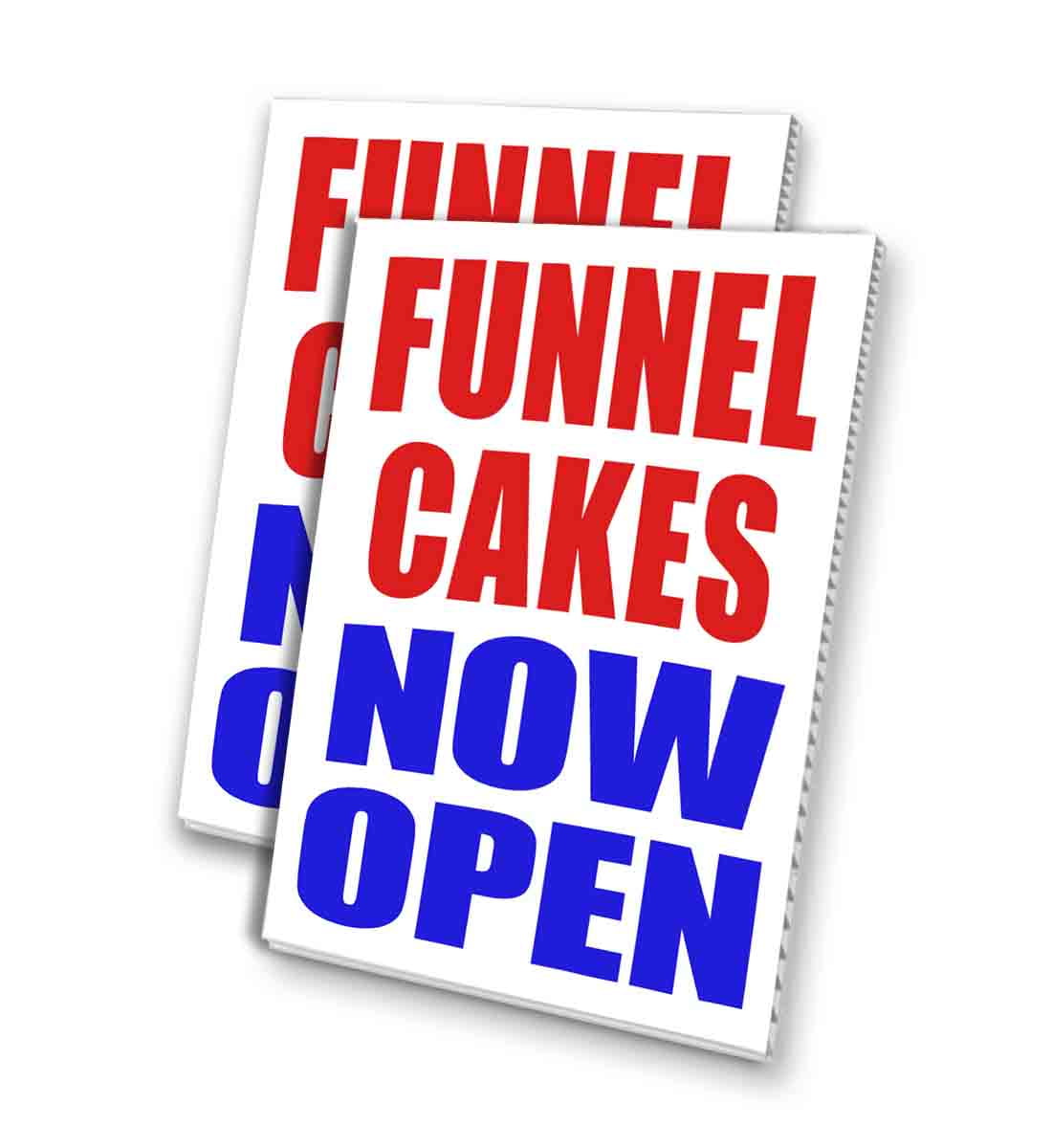 Funnel Cakes Now Open (24" X 36") 4mm Corrugated Plastic Panel ...