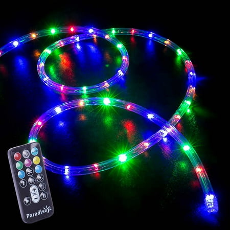 Paradise Multi-colour LED Rope Light 5.49 m (18 ft.) with Remote ...