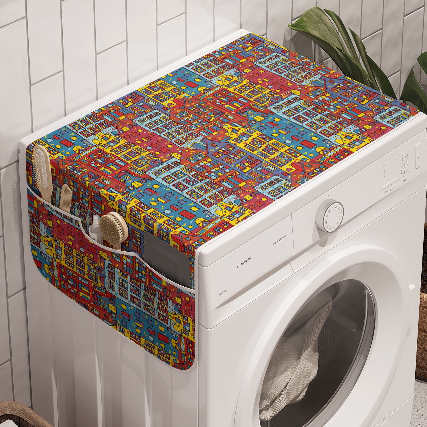 Sugar Skull Washing Machine Organizer, Creepy Head Bones with Paisley ...