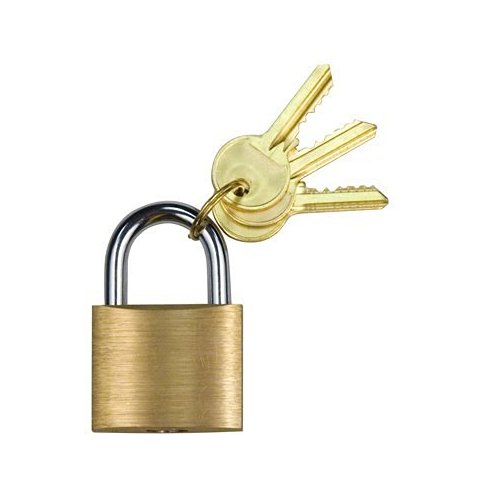Gold Brass Pocket Sized Padlock with 3 Keys - Walmart.com