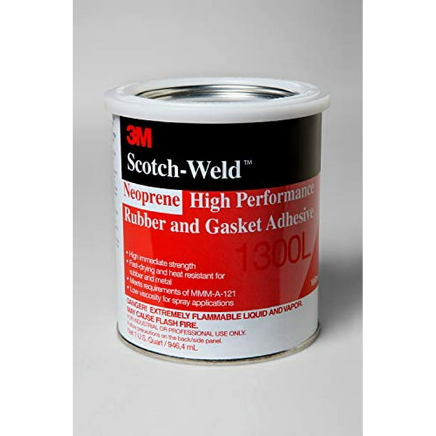 3M Neoprene High Performance Rubber and Gasket Adhesive 1300L Yellow, 1 ...