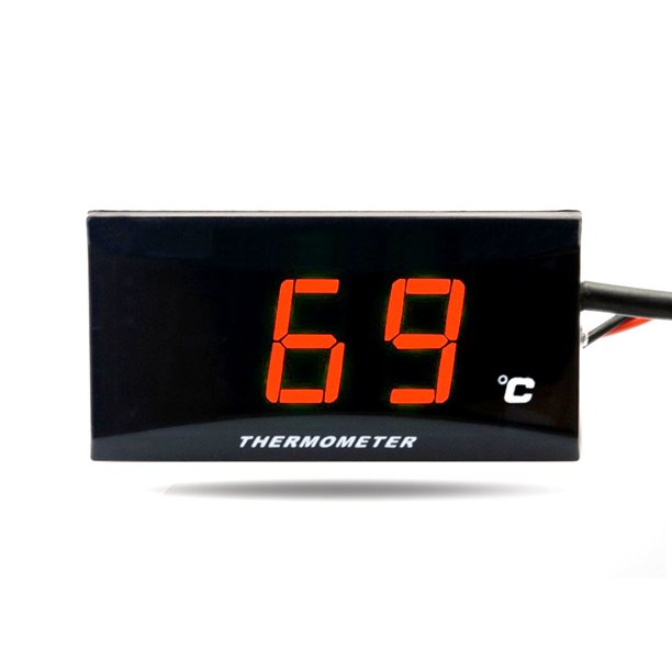 Amdohai Motorcycle Digital Thermometer Quad Square Instrument Water ...