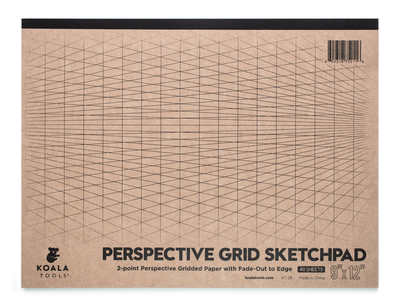 Koala Tools Drawing Perspective (2-Point) Large Sketch Pad | 9" x 12 ...