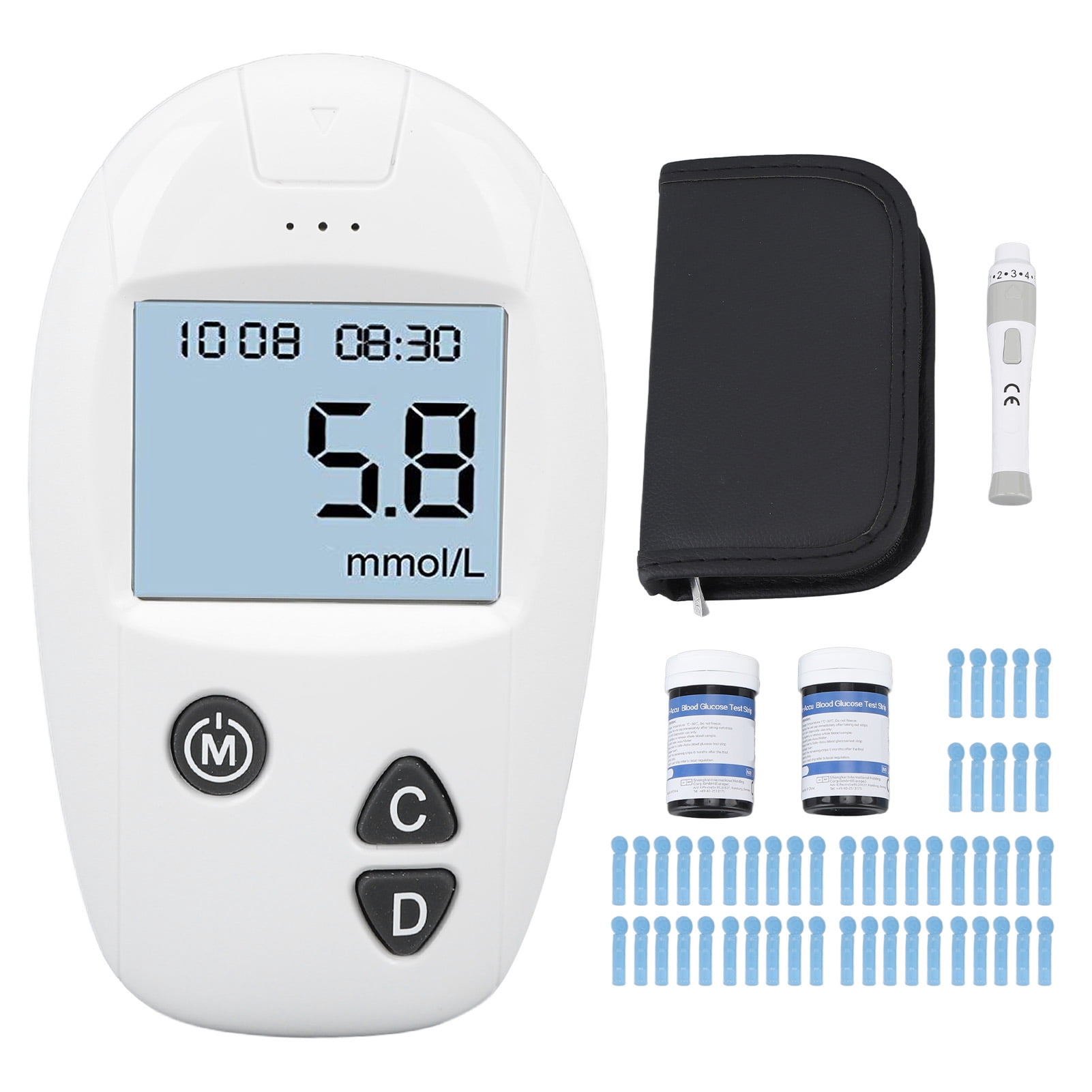 Kit de monitor de glucosa en sangre, glucómetro todo en uno, equipo de ...
