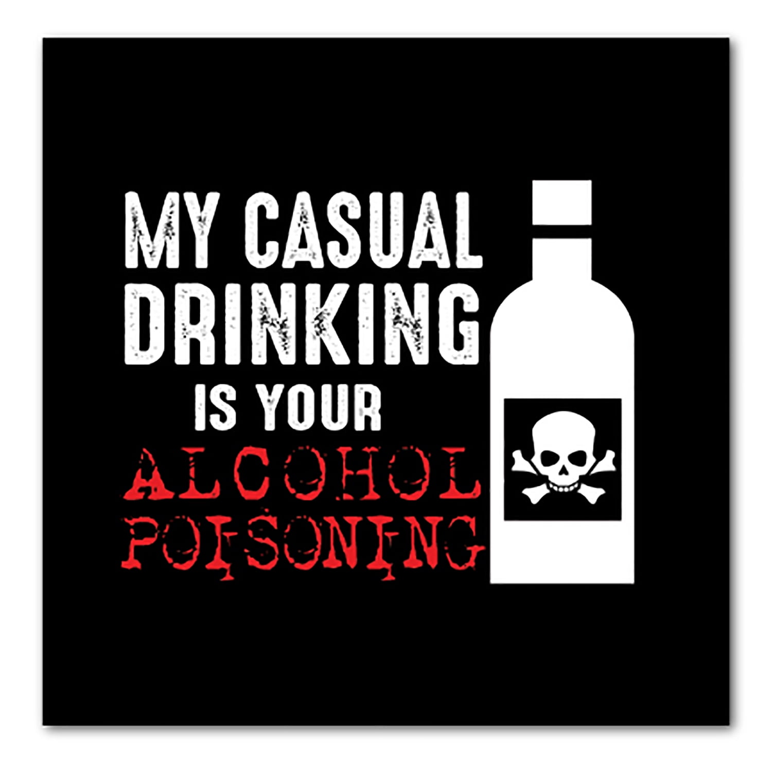 DistinctInk Custom Bumper Sticker - 10" x 10" Decorative Decal - Black ...