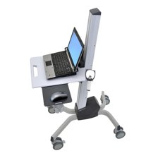 "Ergotron StyleView sv40 Medical Laptop Cart, Up to 17.3"" Screen, Gray ...