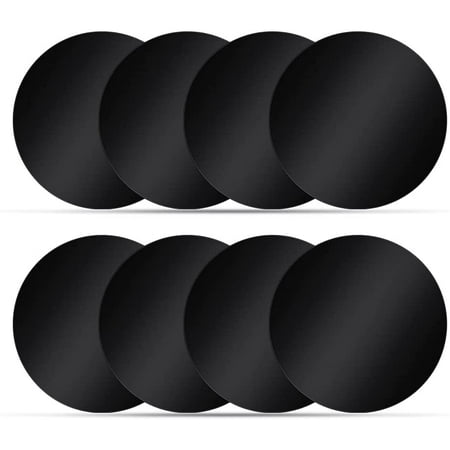 [8 Pack] TIQUS Magnetic Car Mount Holder Metal Plate, 40mm Round Black ...