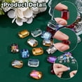 40Pcs 10 Colors Electroplate Transparent Glass Beads Rectangle Faceted ...