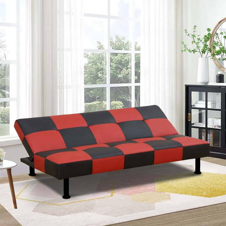 Red Leather Futon Sofa Bed | Cabinets Matttroy