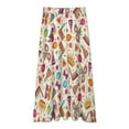 Birthday Party Colorful Doodle Icons Women High Waist Midi Skirt ...